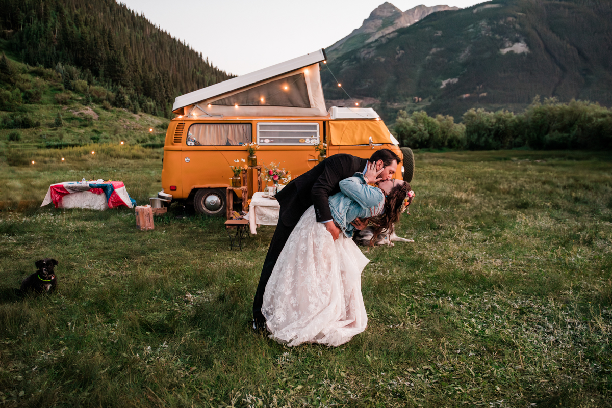 VW Mini Bus Camping Wedding in Silverton | Robert & Audrey - Amanda ...